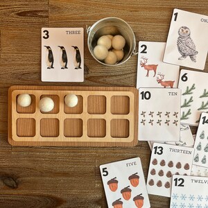 Nature Number Cards, Winter Nature, Numbers 1-20, Homeschool Printables ...