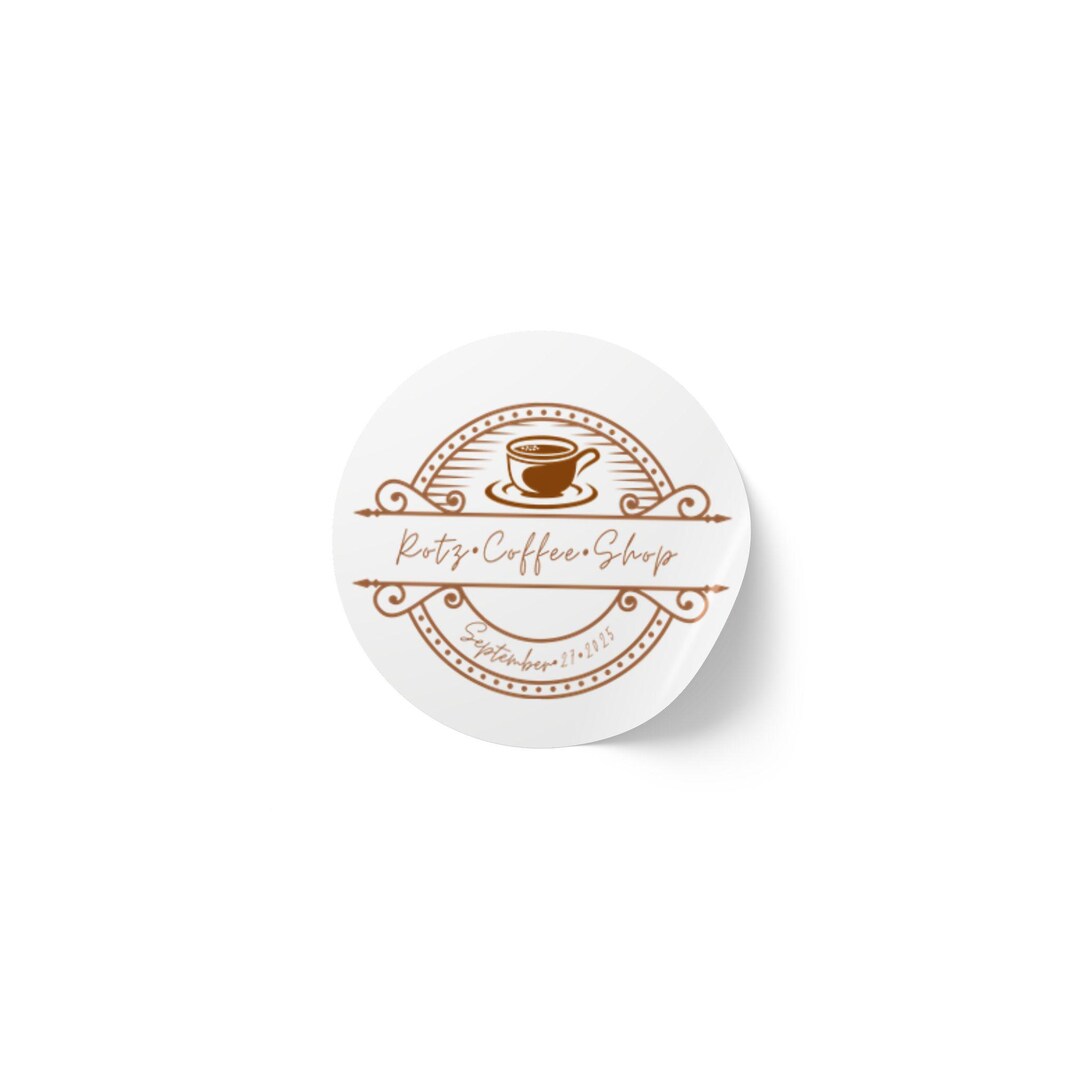 Rustic Coffee Shop Stickers, Perfect for Cafés, Gift Wrapping, Party ...