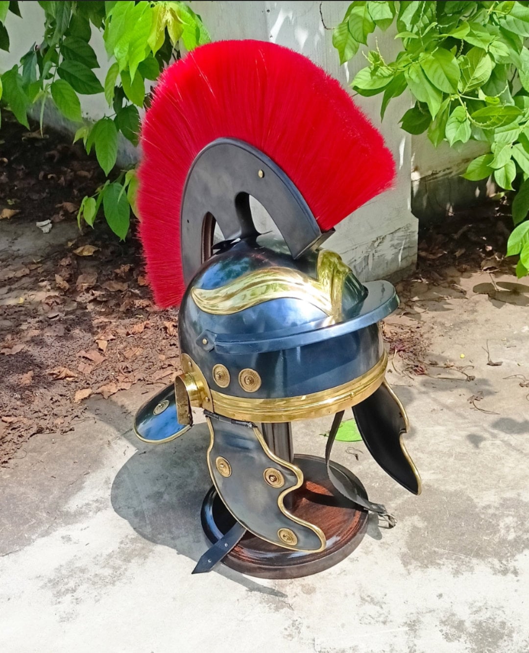 Royal Medieval 18GA Steel Roman Attic Helmet With Red Plume - Etsy