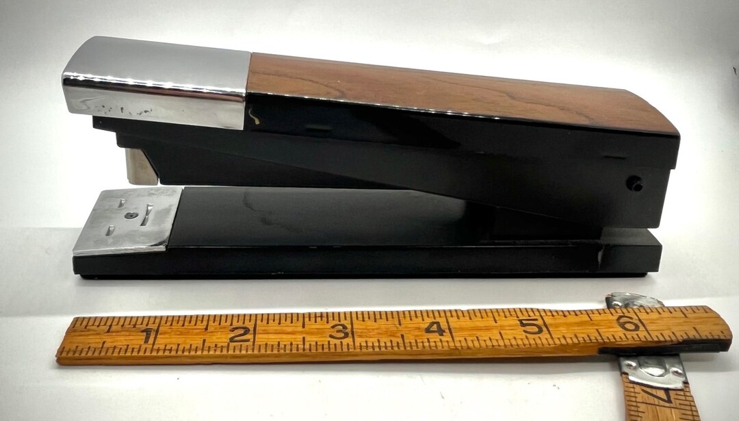 Vintage ECCO 20 Stapler | Vintage Office Supplies | Woodgrain Stapler ...