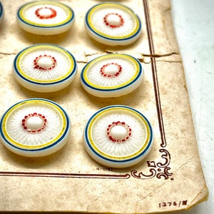 Antique Czech Glass Buttons | Uranium Buttons | Original Card of 24 ...