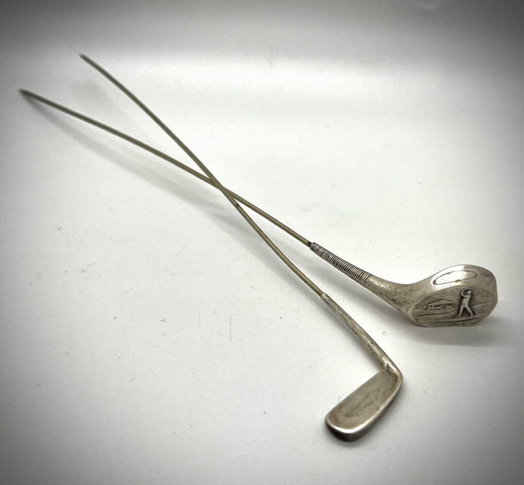 Vintage Golf Hat Pins | Sterling Silver Hatpins | Golf Themed Hat Pins ...