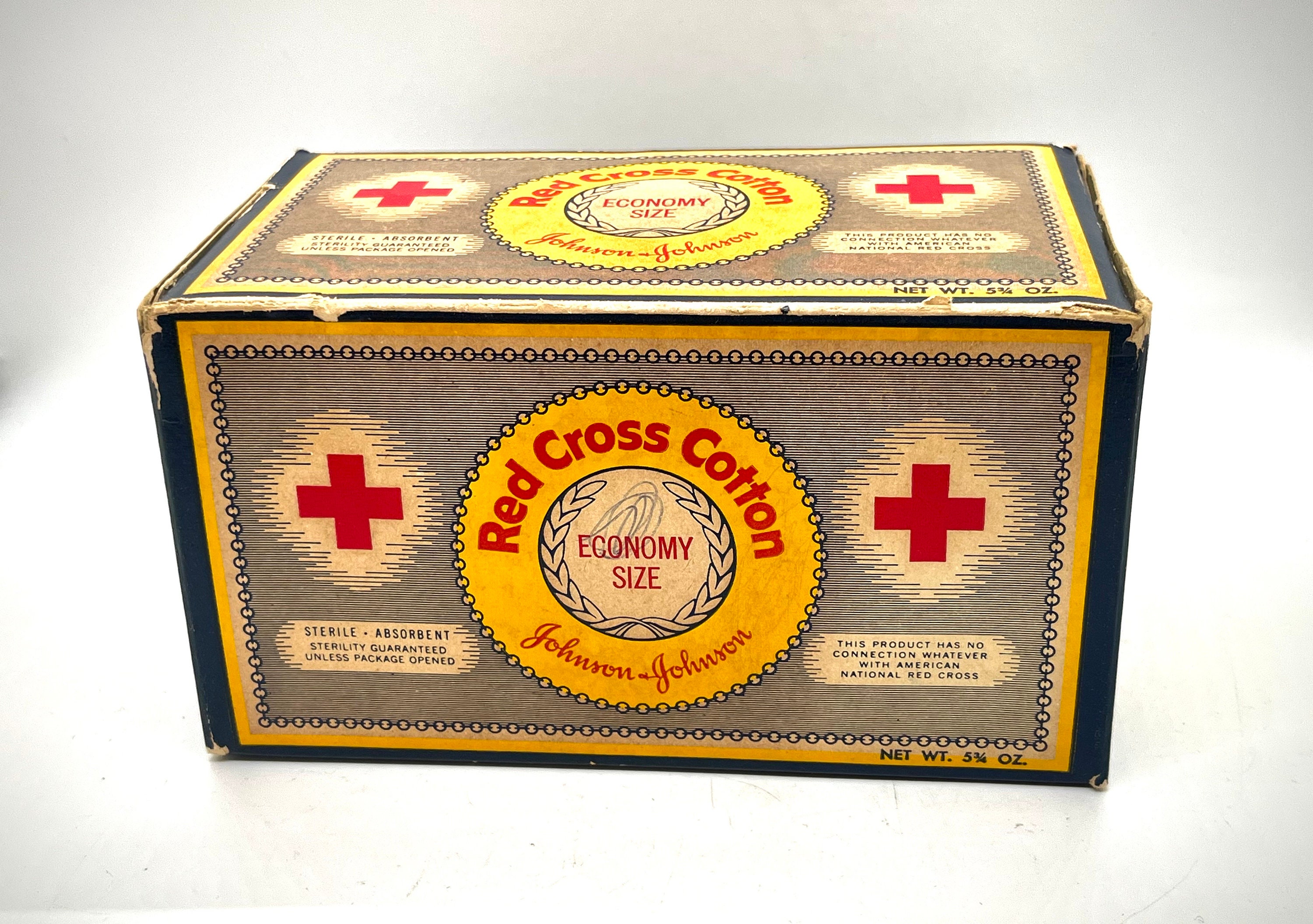 Johnson & Johnson Red Cross Cotton Vintage Colorful Vintage Medical ...