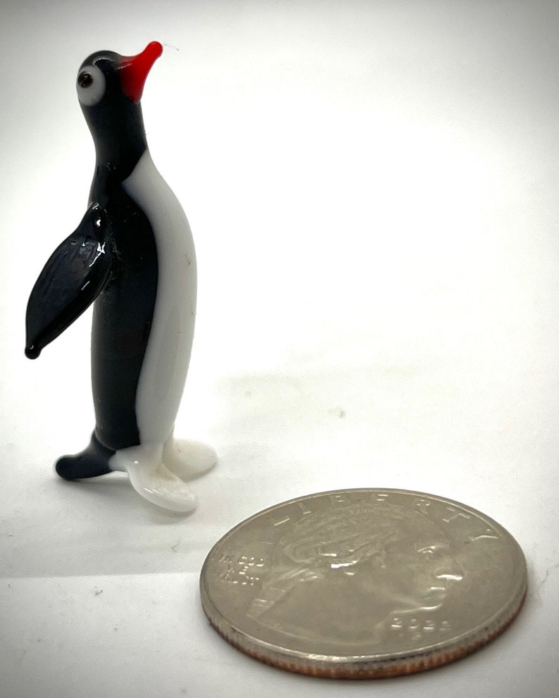 Tiny Treasure Art Glass Penguin Miniature Penguin Wee - Etsy