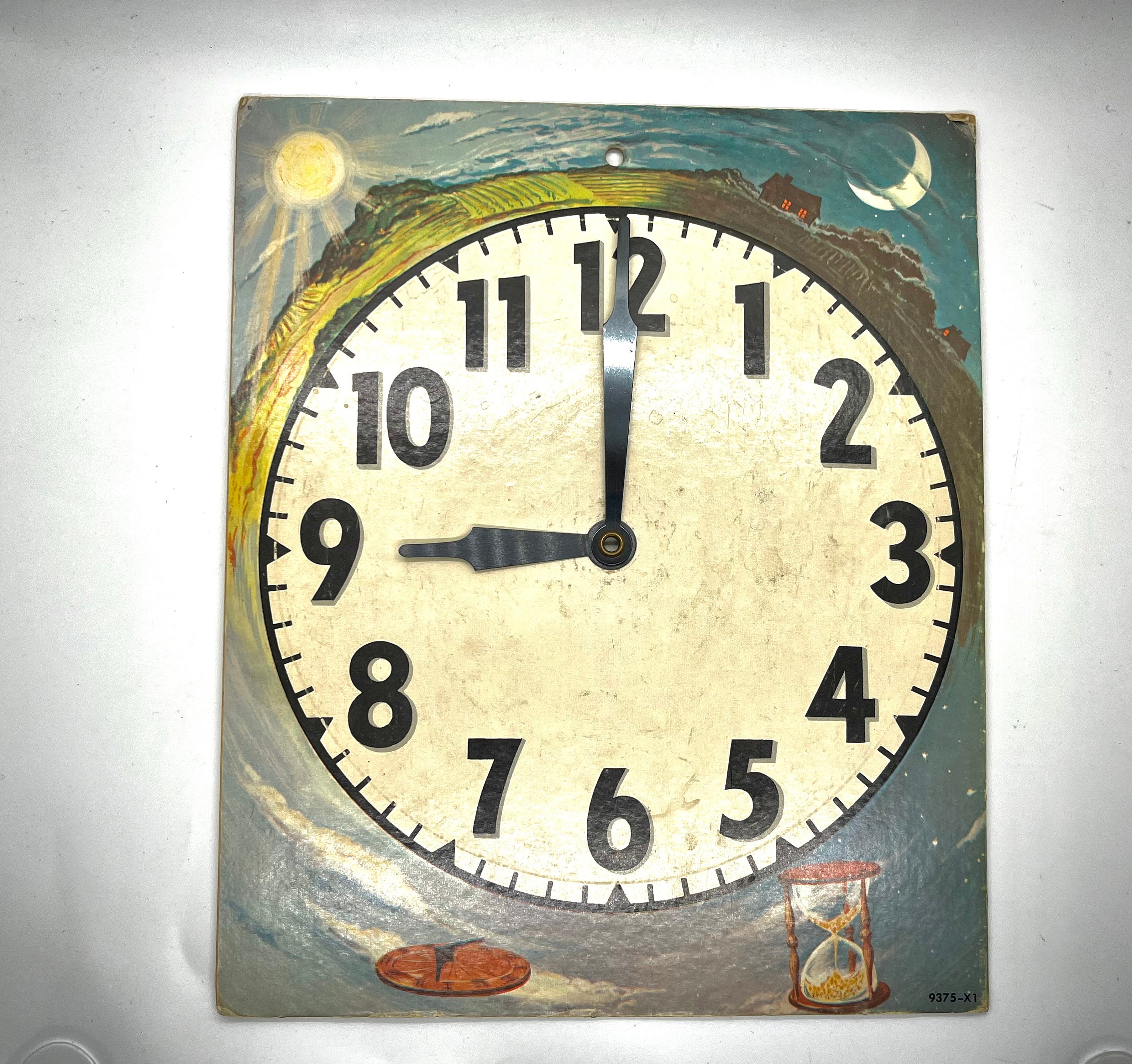 Cardboard Clock Milton Bradley Clock Analog Cardboard Clock - Etsy