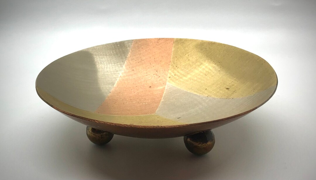 Los Castillo Mixed Metal Footed Dish | MCM Married Metal | Vintage ...