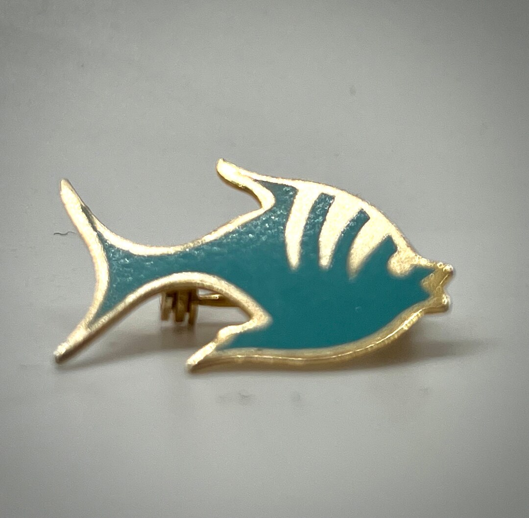 Tiny Treasure Fish Pin | Miniature Fish Pin | Wee Blue Fish Pin | Fish ...