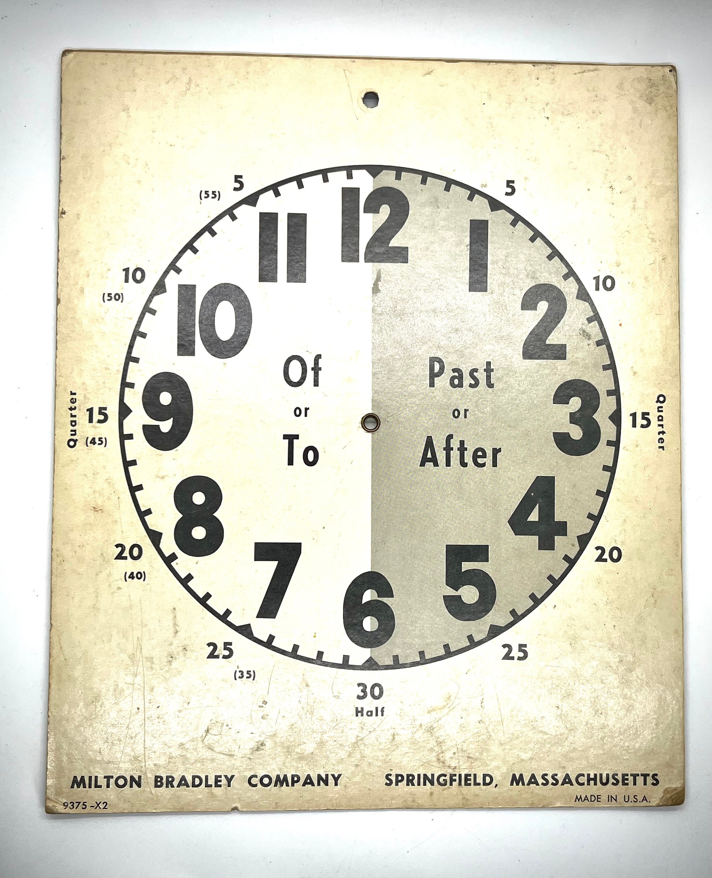 Cardboard Clock Milton Bradley Clock Analog Cardboard Clock - Etsy