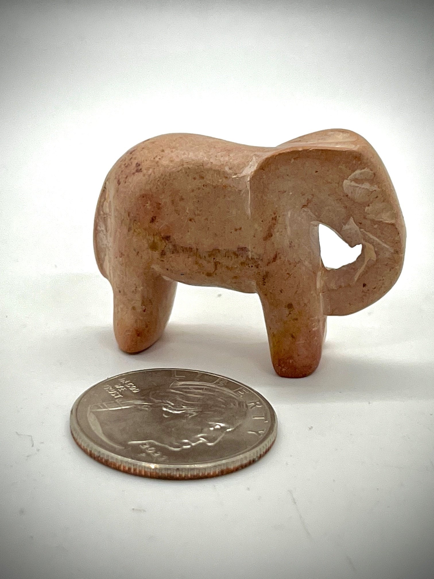 Tiny Treasure Stone Elephant | Miniature Carved Stone Elephant - Etsy