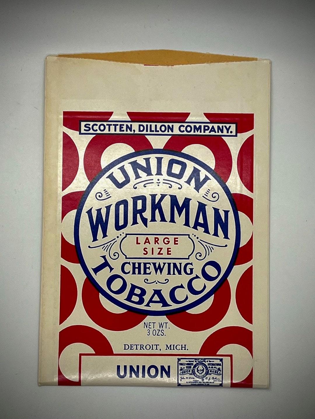 Union Workman Chewing Tobacco Pouch | Unused - Etsy