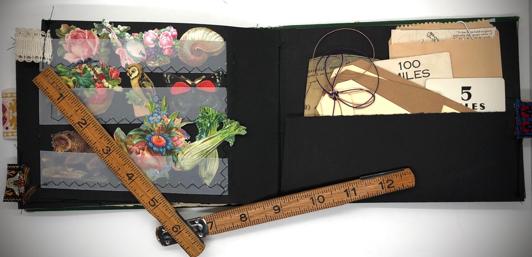 Handmade Ephemera Storage Book Vintage Ephemera Pack Junk Journal ...