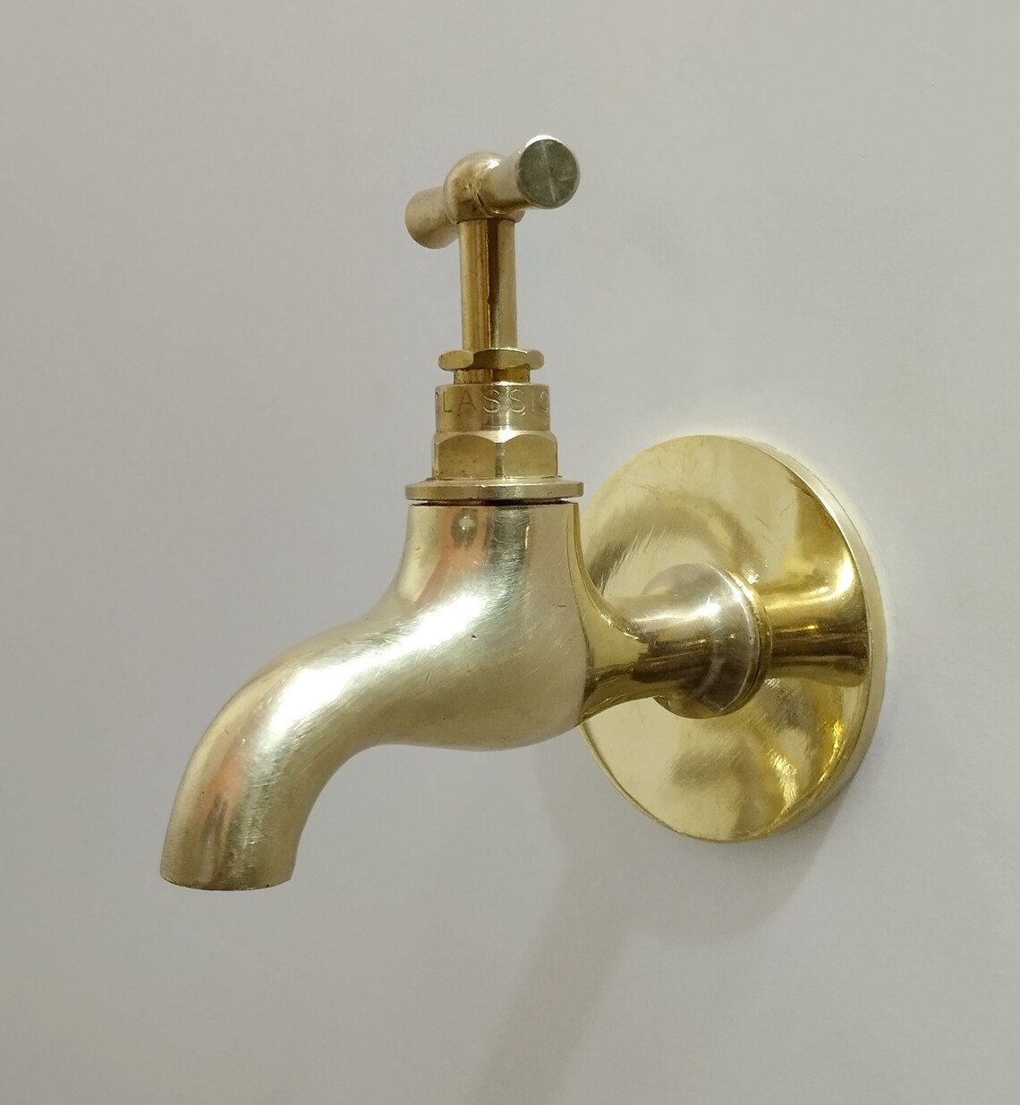 Small Brass Water Tap Vintage, Unlacquered Brass Water Spigot, Antique ...