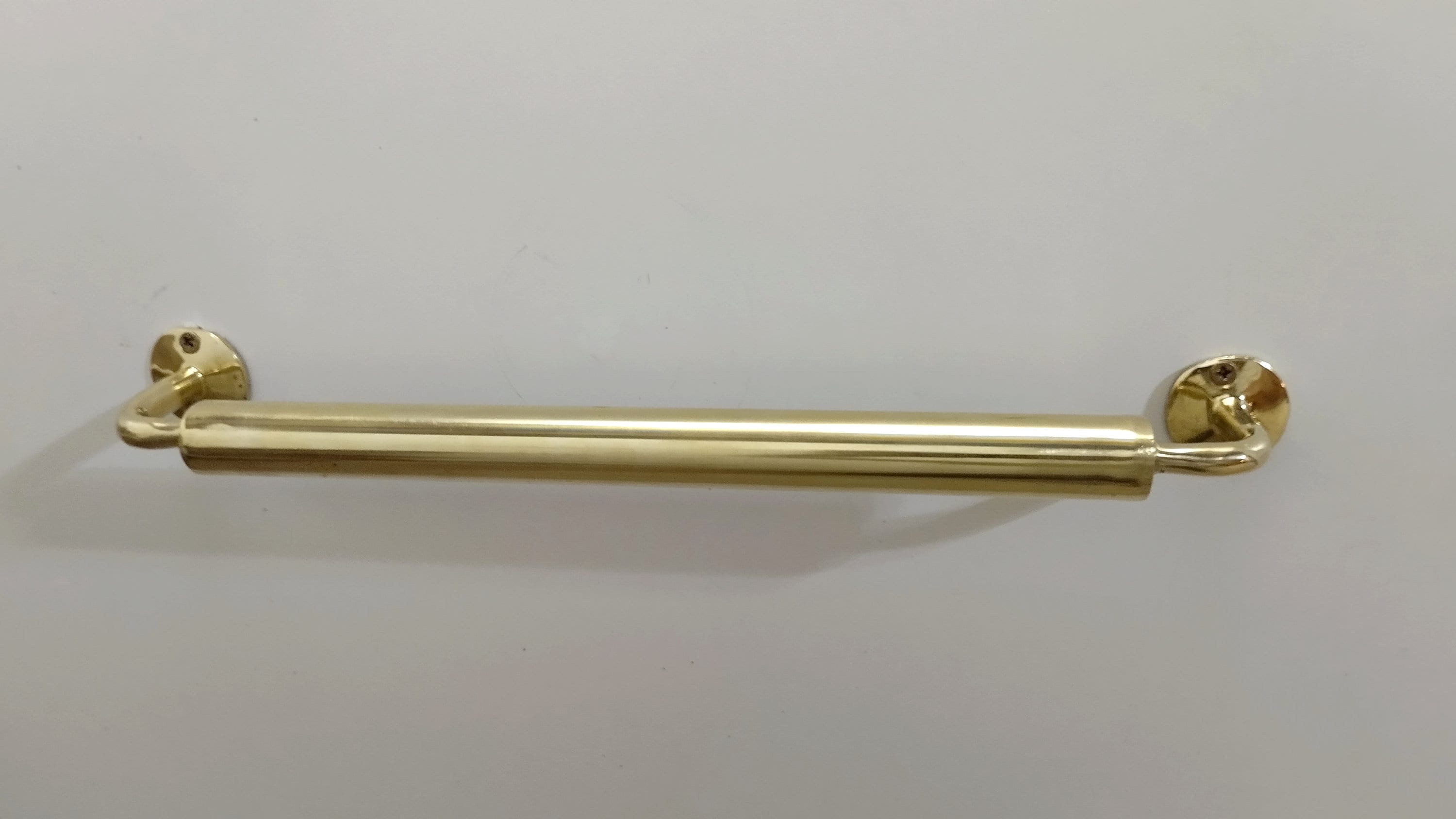 Unlacquered Solid Brass Towel Rail , Handmade Towel Bar , Brass Towel ...