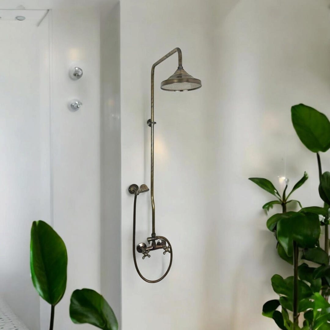 Victorian Style Shower System: Solid Brass, Antique Bronze Finish, 8 ...