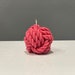 Small Knot Candle Rope Knot Woll Candle Small Ball of Wool Candle vegan ...