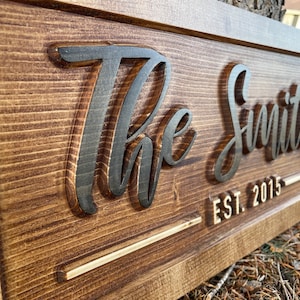 Personalized Wood Sign, Last Name Sign, Family Name Decor, Custom ...