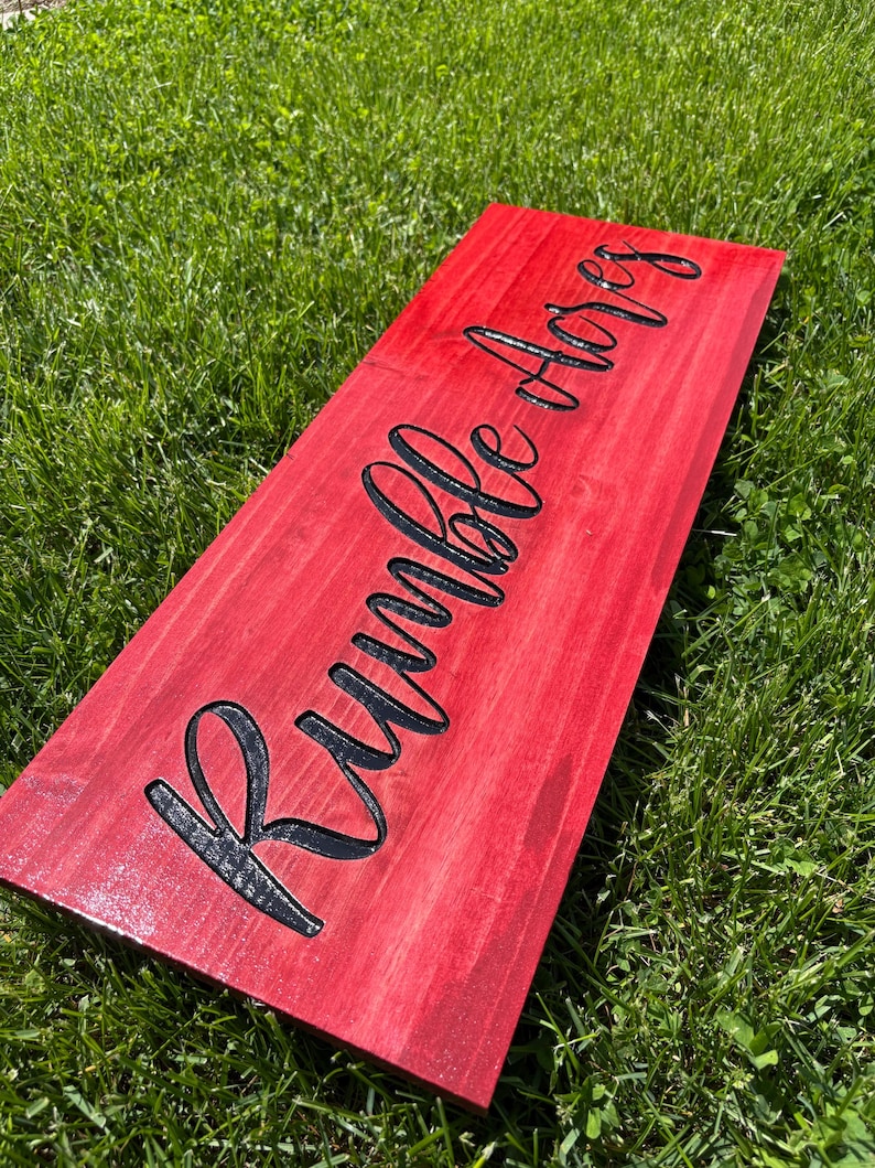 Custom Painted Wood Name Sign | CNC Routed Letter Wall Decor ...