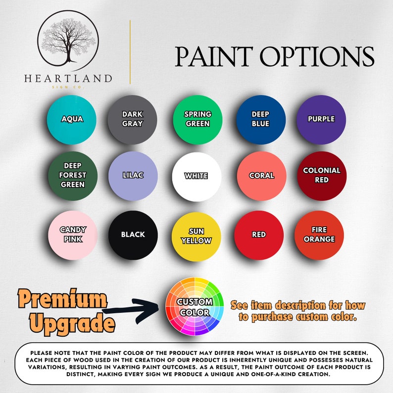 Custom Wood Sign With Colored Text Personalized Wood Sign Business ...