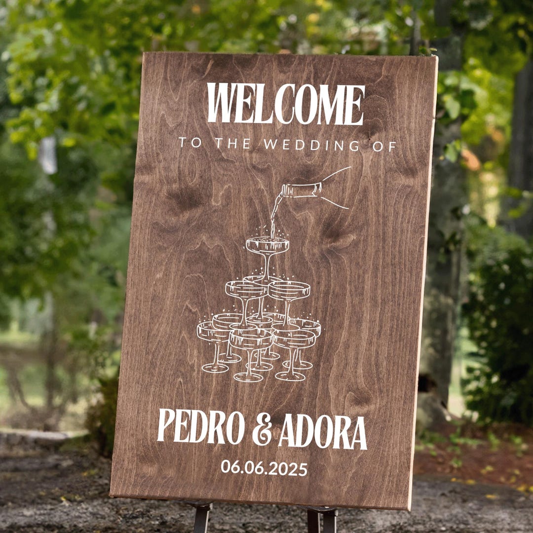 Personalized Bride & Groom Sign - Custom Wedding Entrance Decor ...