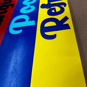 Custom Wood Sign With Colored Text Personalized Wood Sign Business ...