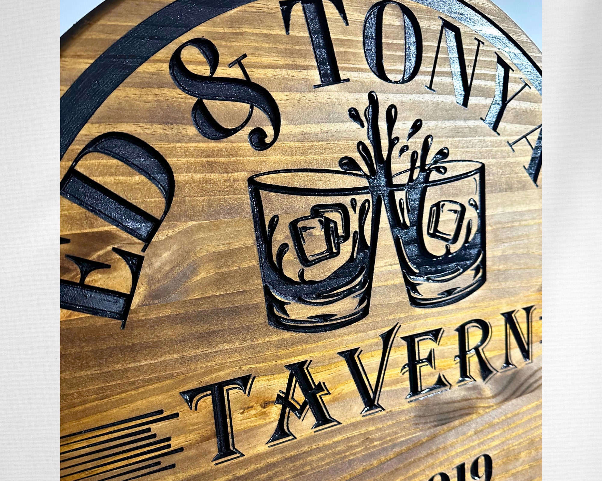 Custom Wood Tavern Sign, Personalized Tavern Sign, Man Cave Sign, Man ...