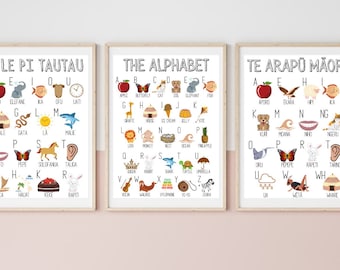 Samoan Alphabet With Illustrations - Digital Print - Etsy