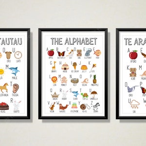 3 Pack Samoan, Maori and English Alphabet With Illustrations - Digital ...