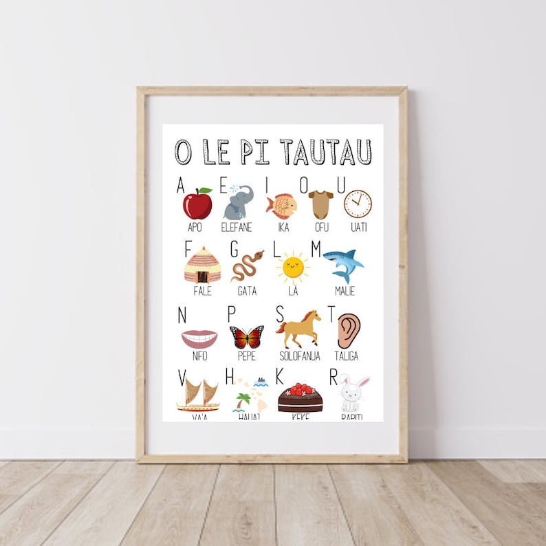 3 Pack Samoan, Maori and English Alphabet With Illustrations - Digital ...