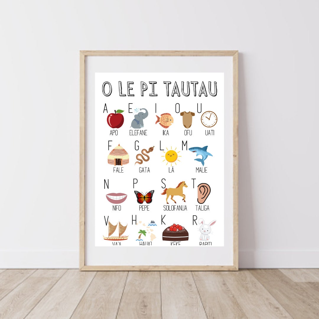 3 Pack Samoan, Maori and English Alphabet With Illustrations - Digital ...