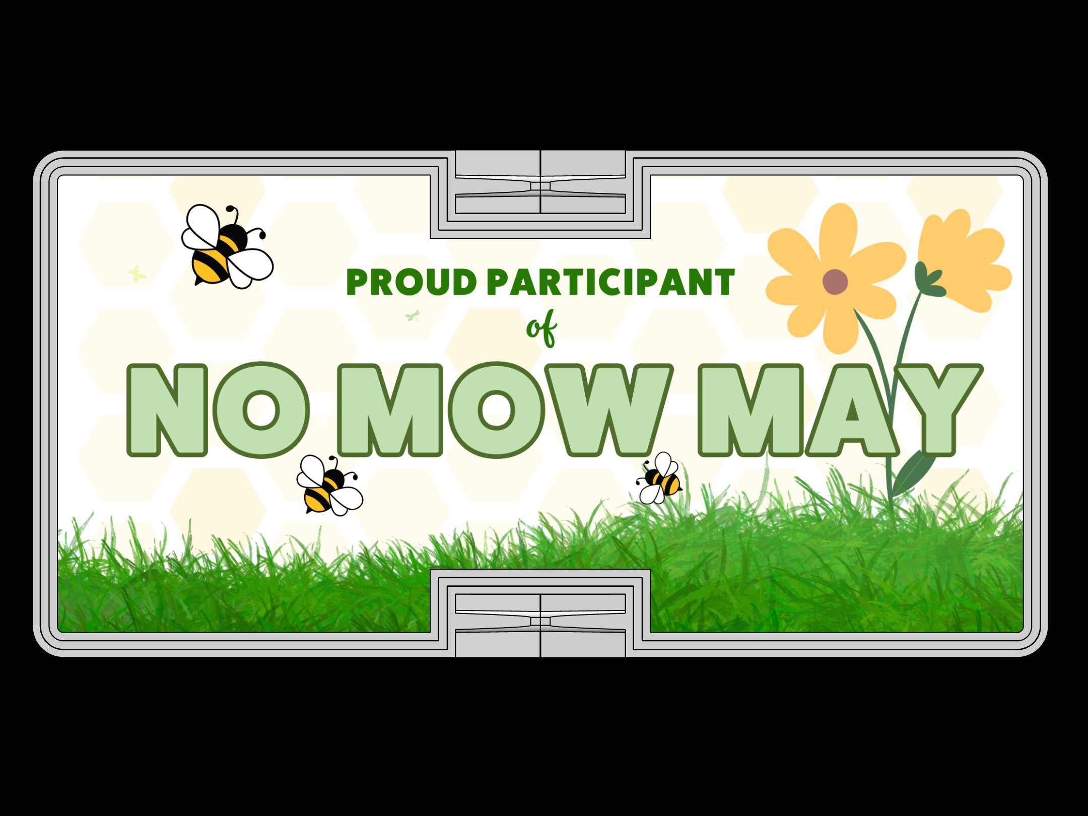 No Mow May Save the Bees Yard Sign- Flowers - Etsy