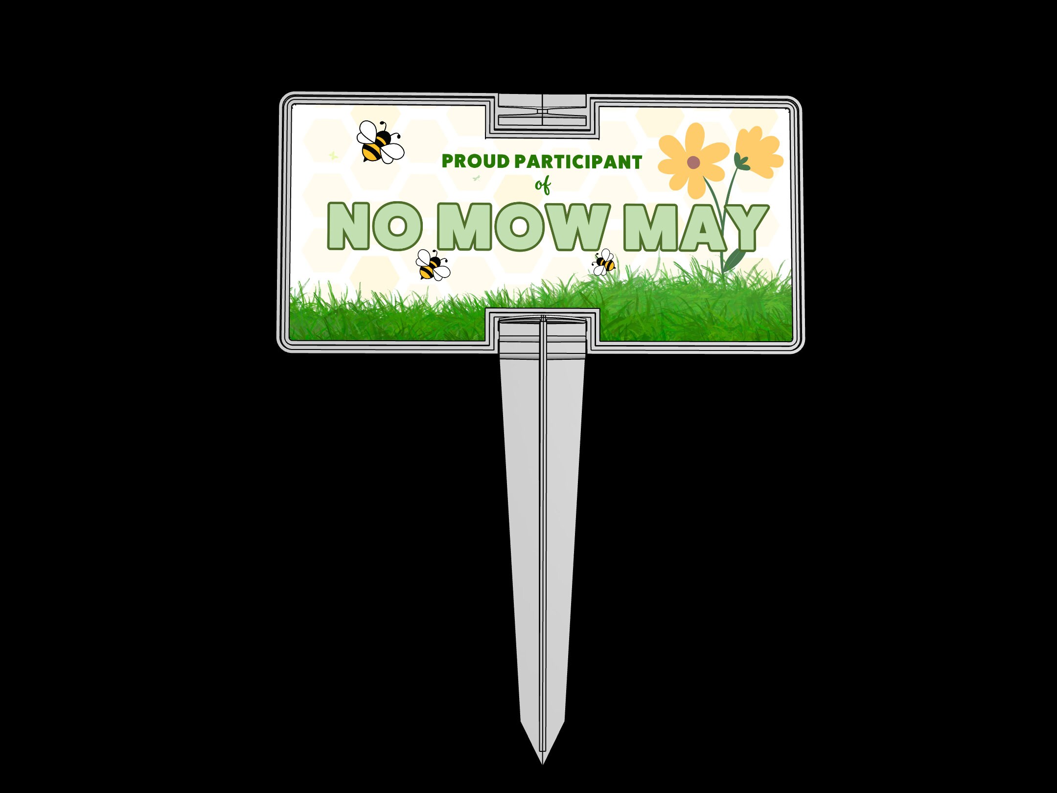 No Mow May Save the Bees Yard Sign- Flowers - Etsy