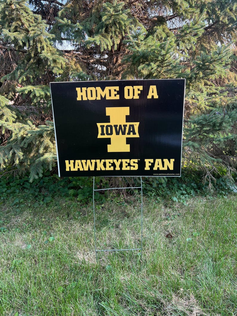 Home of A Hawkeyes Fan Large Yard Sign 18 X 24 Black - Etsy