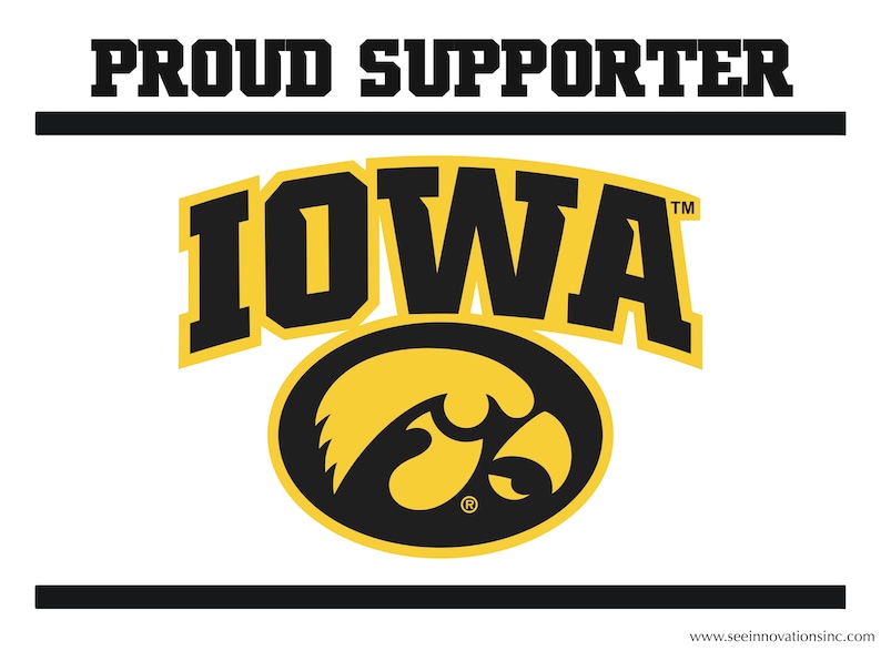Proud Supporter Iowa Hawkeyes Large Yard Sign - Etsy