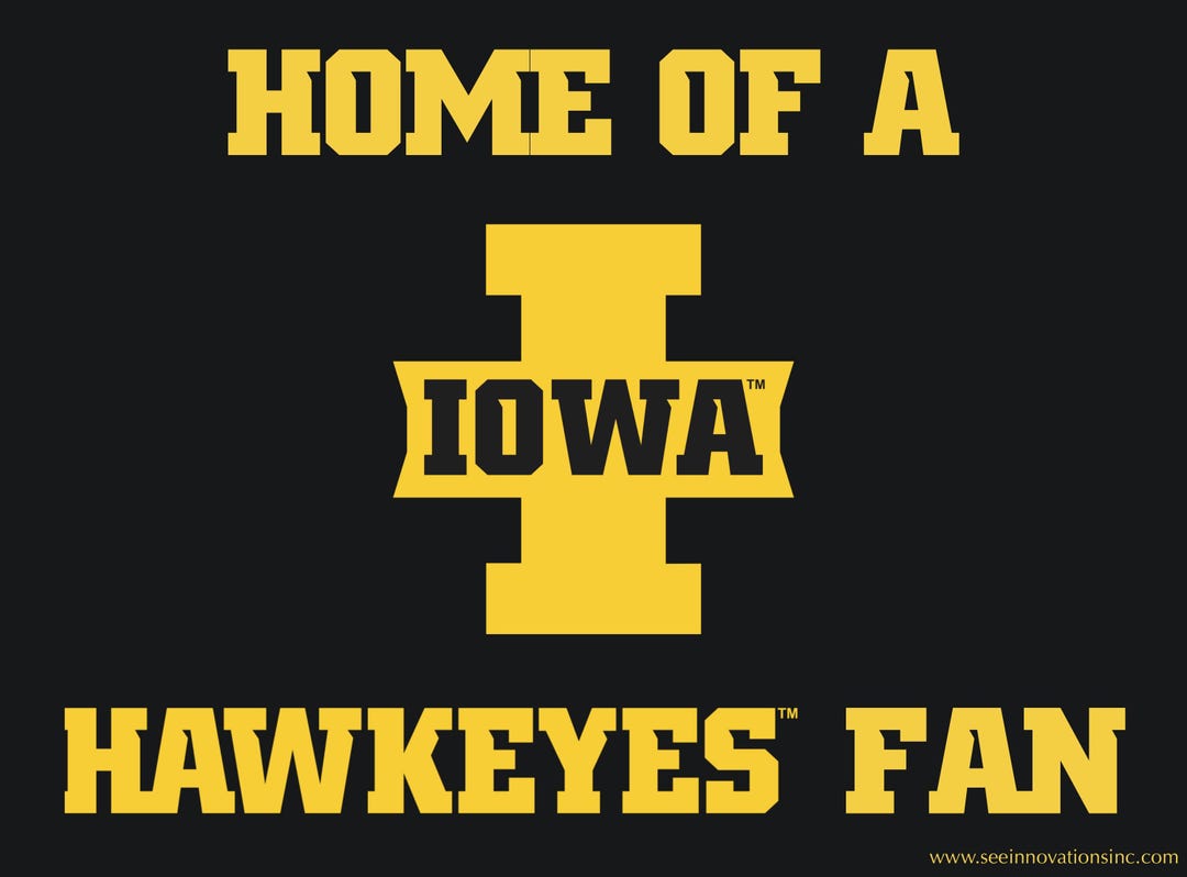 Home of A Hawkeyes Fan Large Yard Sign 18 X 24 Black - Etsy