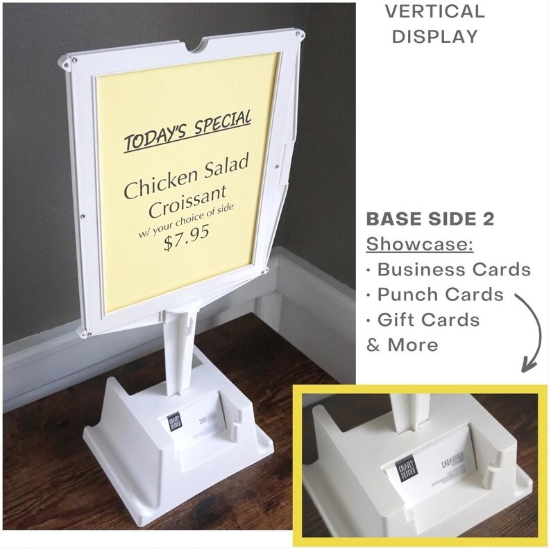 Base Station: Tabletop Display for Signs With Note Card Display Tray - Etsy
