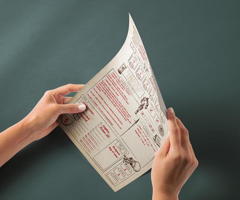 Printable Shadowdark RPG Character Sheet, A4 Sixe, OSR, Old School ...