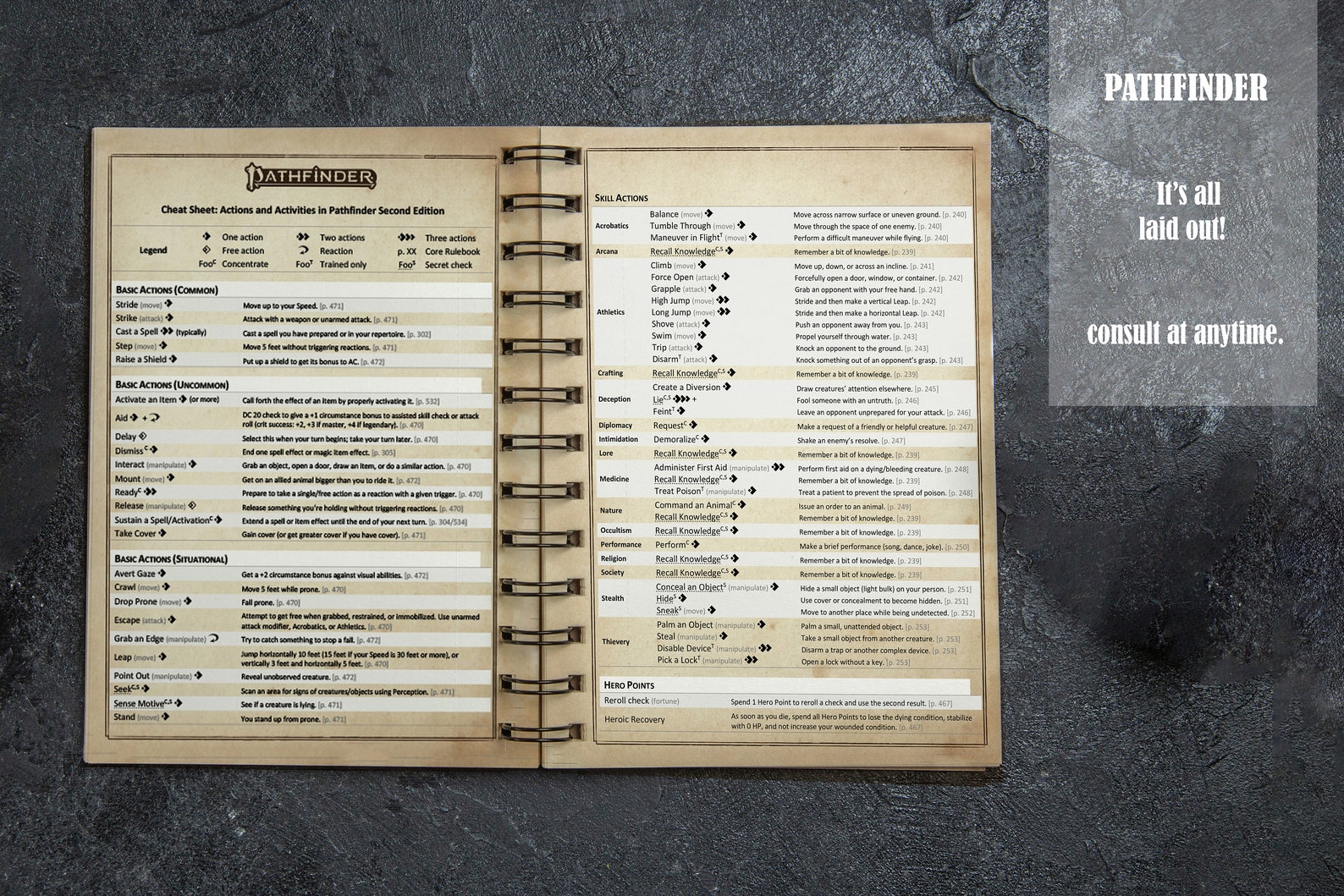 Printable Pathfinder Journal Pathfinder Character Sheet With - Etsy