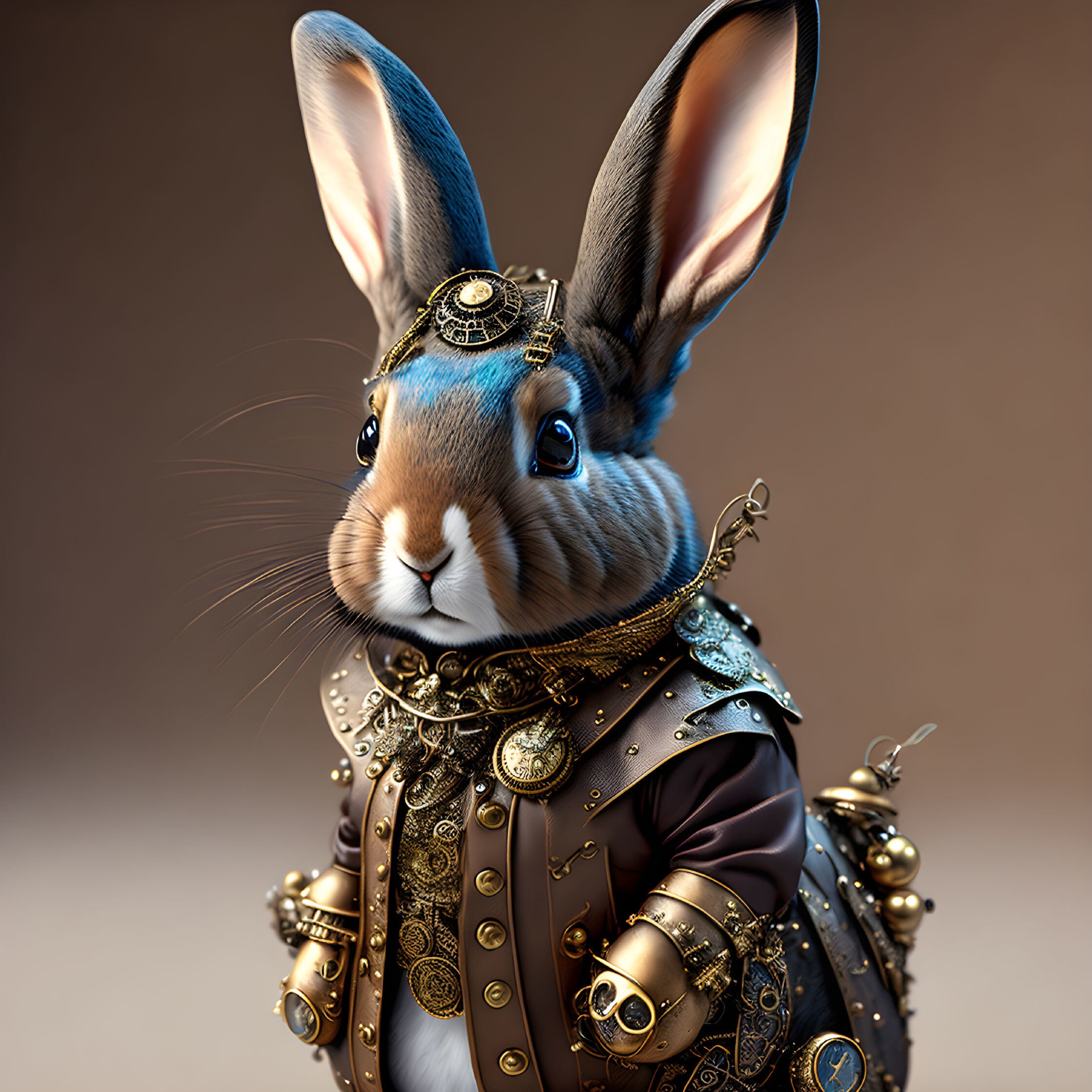 Steampunk Decor for Bedroom Rabbit Art Digital Download AI Art - Etsy