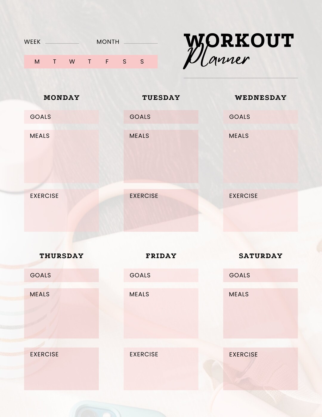 Self-care Planner for Mental Health and Wellness. Weekly and Daily ...