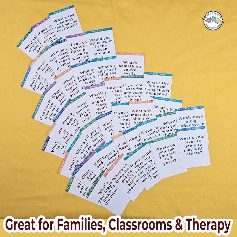Engaging Conversation Cards for Teens & Adults | Social Skills and ...