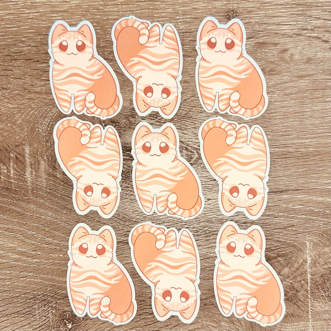 Chunky Orange Tabby Sticker - Etsy