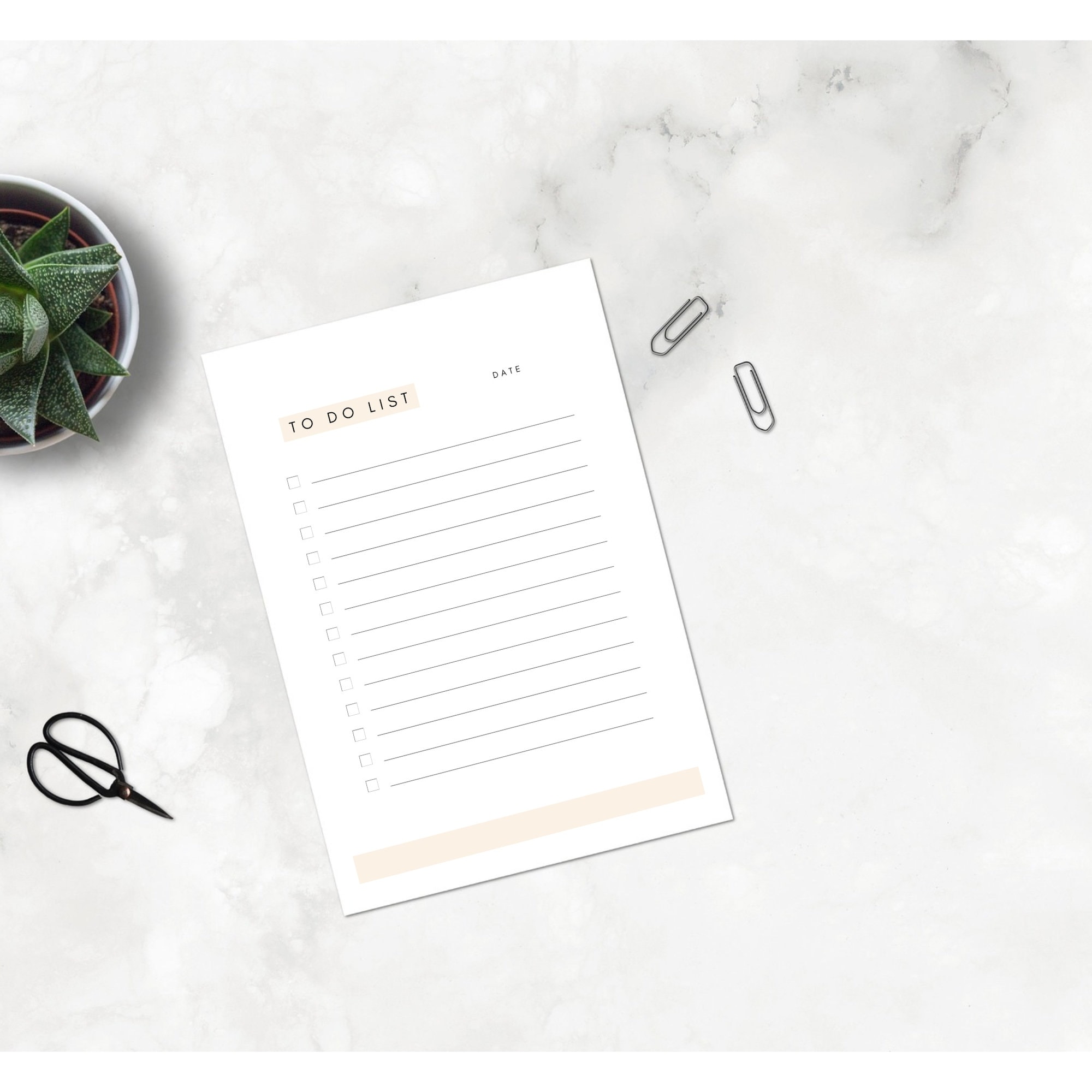 Minimal to Do List Printable, Simple Checklist, Daily Checklist ...