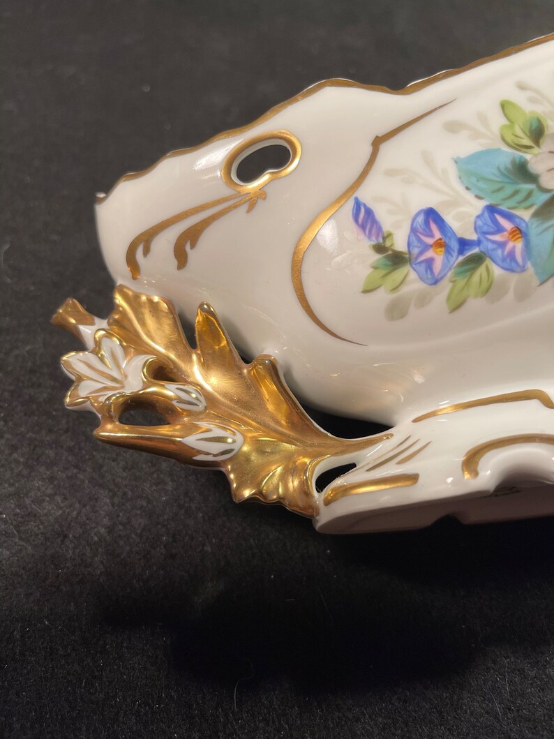 Ornate Bowl Gold Trim Flowers - Etsy