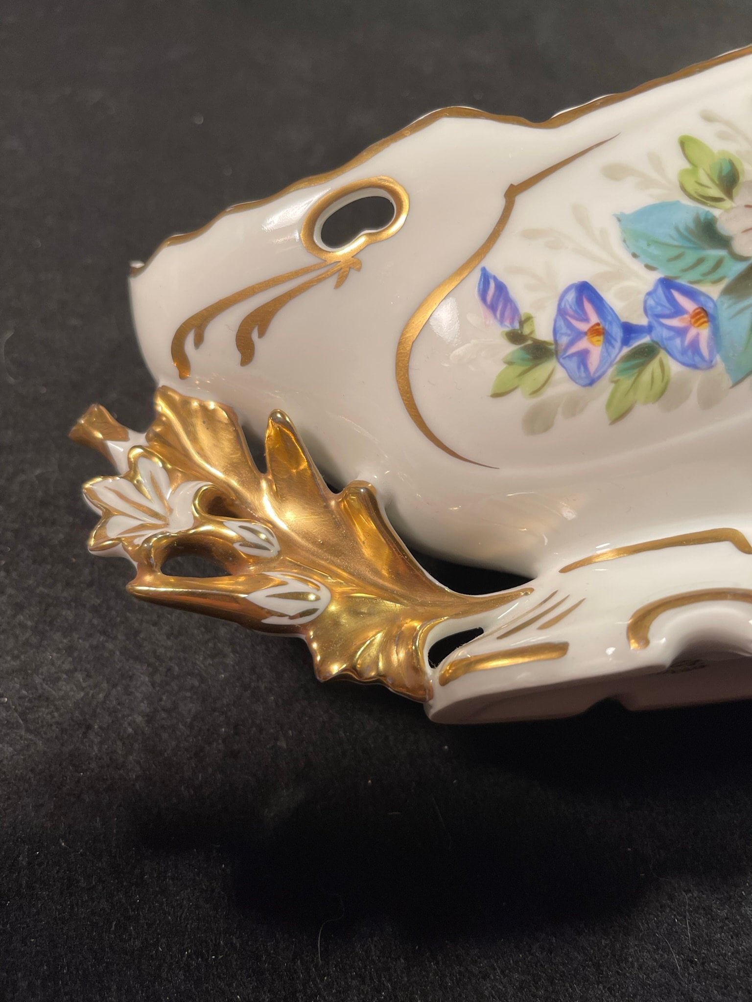 Ornate Bowl Gold Trim Flowers - Etsy