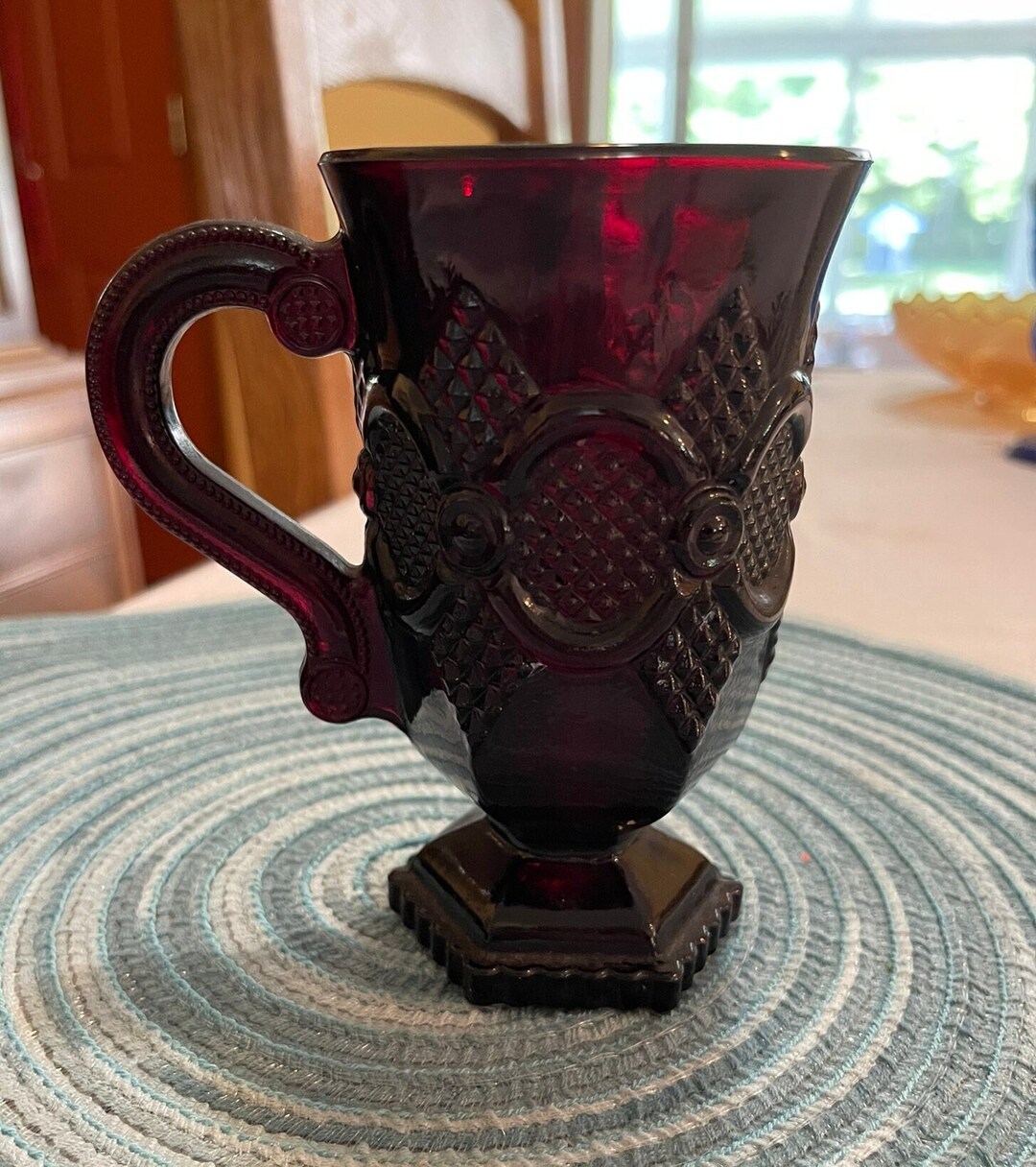 Avon Glass Mug Ruby Red - Etsy