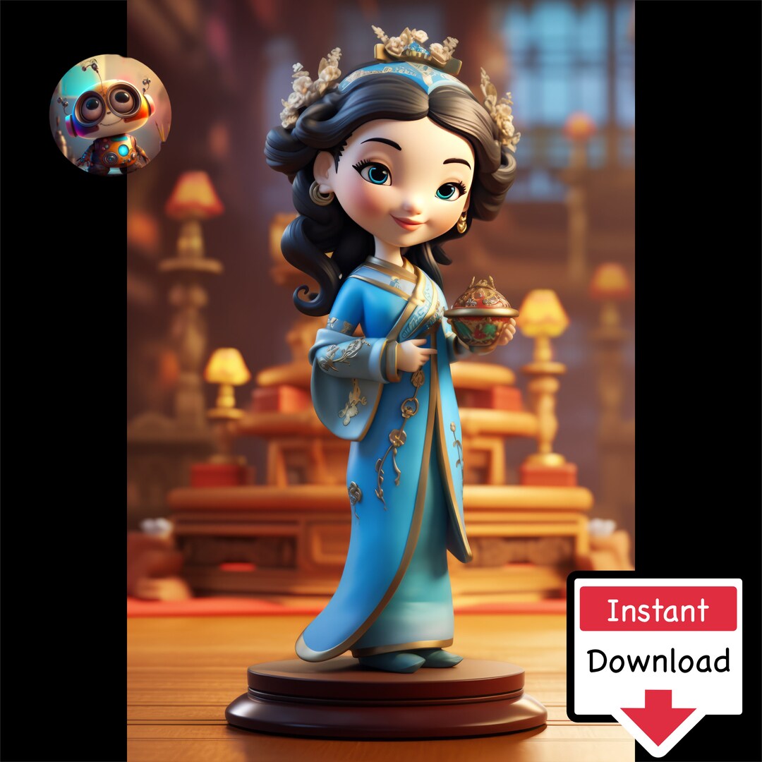 Azure Dragon: Guardian Princess of Ancient Legends - Printable Digital ...