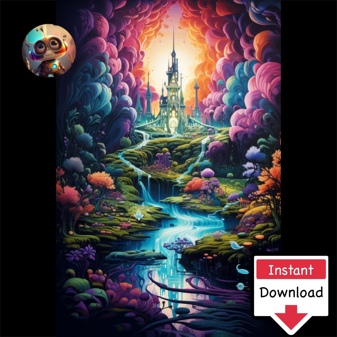 Fantasy World #02 : Digital Download for Printing on Canvas or Posters ...
