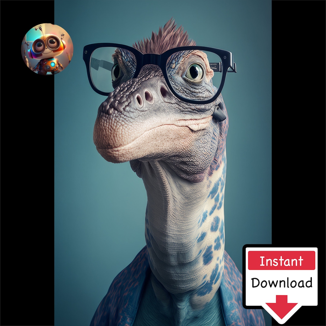 Plateosaurus "dino-vision" Instant Download for Dinosaurs Lovers, Available for Canvas, Poster ...