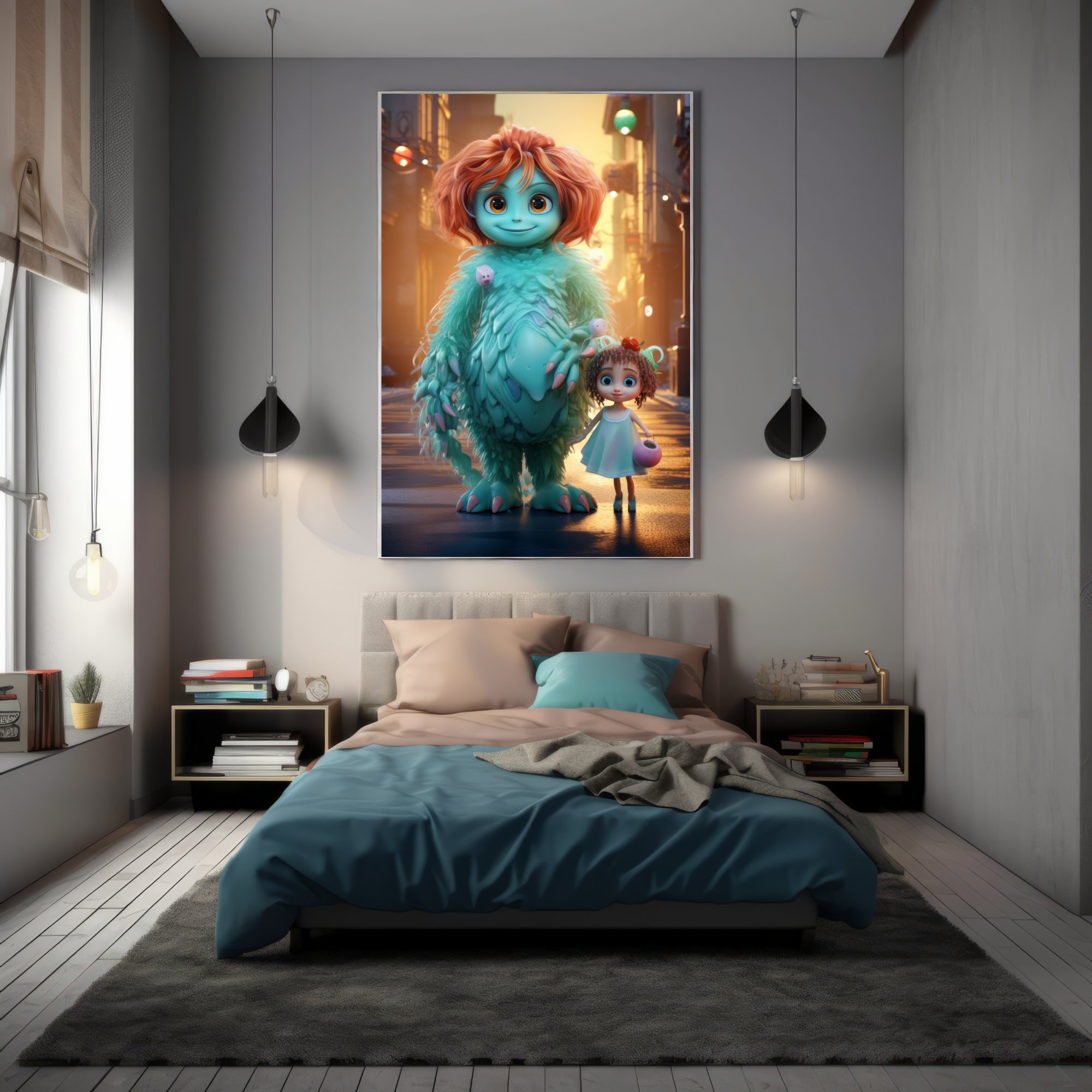 Monster Parents 01 : Digital Download for Printing on Canvas or Posters ...