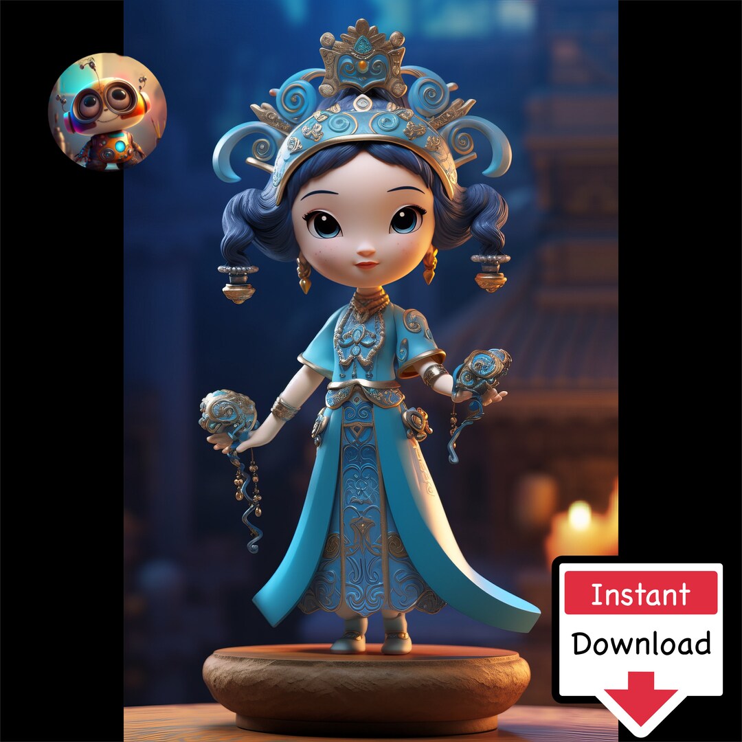 Mystical Empress: Ancient Chinese Princess - Printable Digital Artwork ...